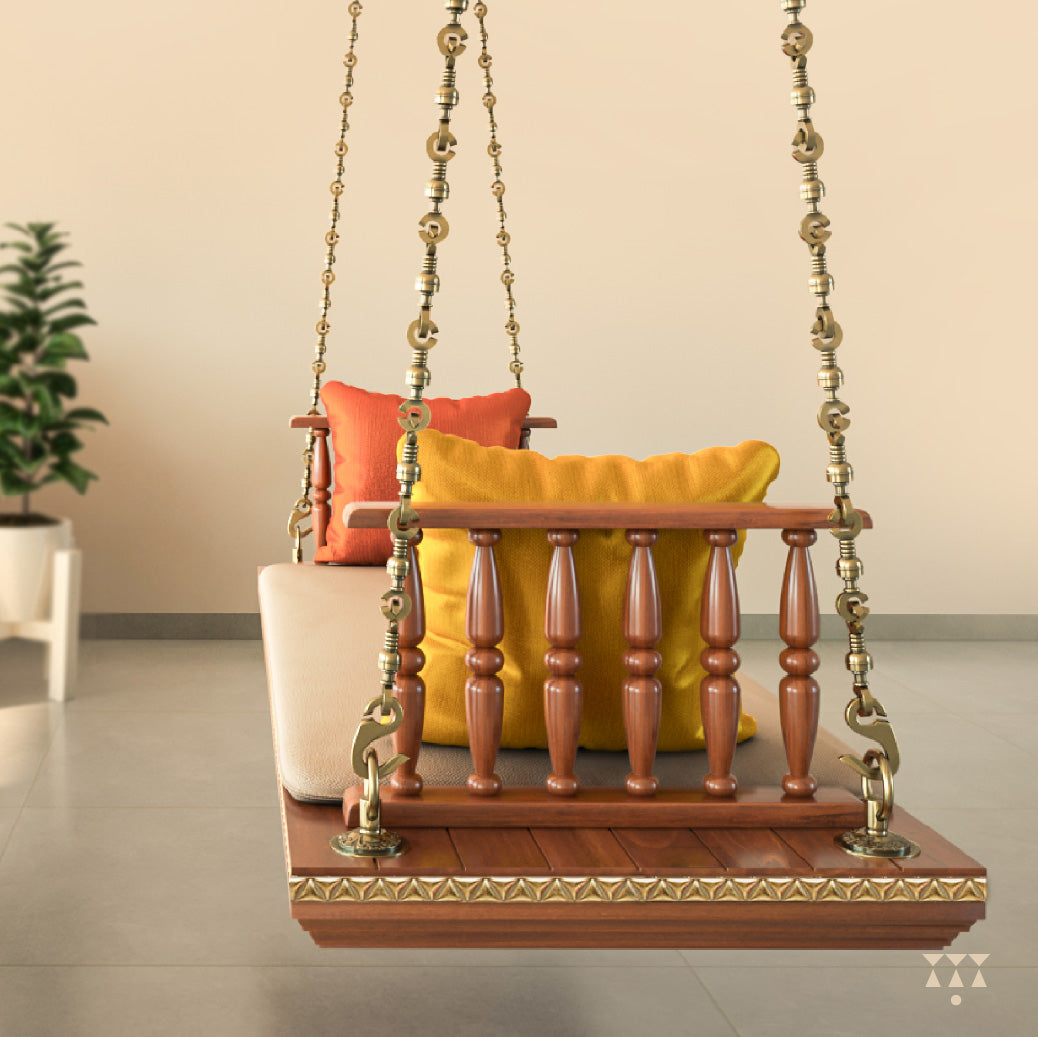 Kiesh, an artisan made wooden Jhula for home in India - Furnicheer